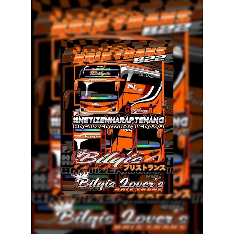 Jual [15k 15 Stiker ] Sticker bus bris trans bilqis stiker anti air ...