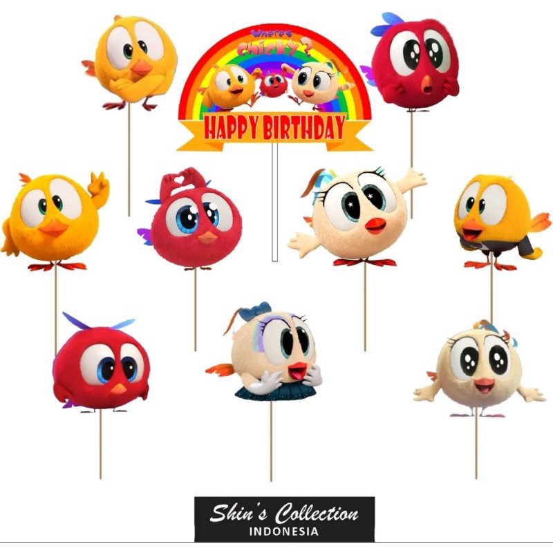 Jual Cake topper Where is Chicky set | Shopee Indonesia