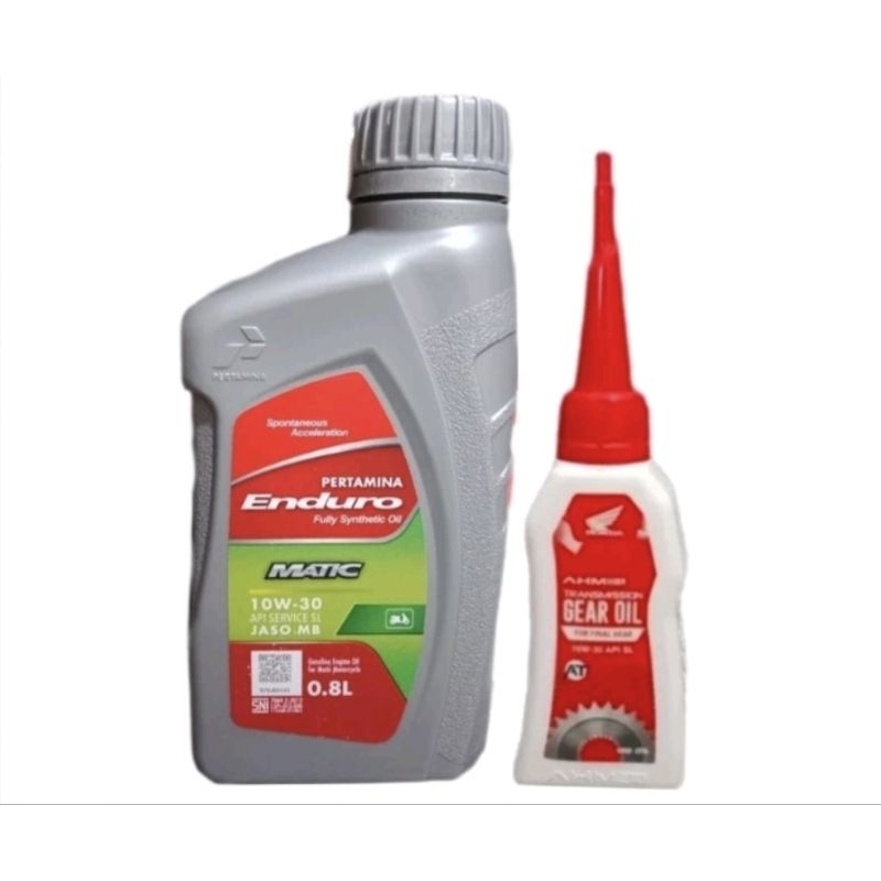 Jual PAKET OLI ENDURO MATIC 800ML 0.8L PERTAMINA + OLI GARDAN HONDA ...