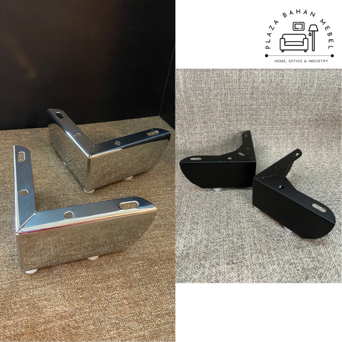 Jual Kaki Sofa Minimalis Model Siku tinggi 6 cm, warna stainless/black ...