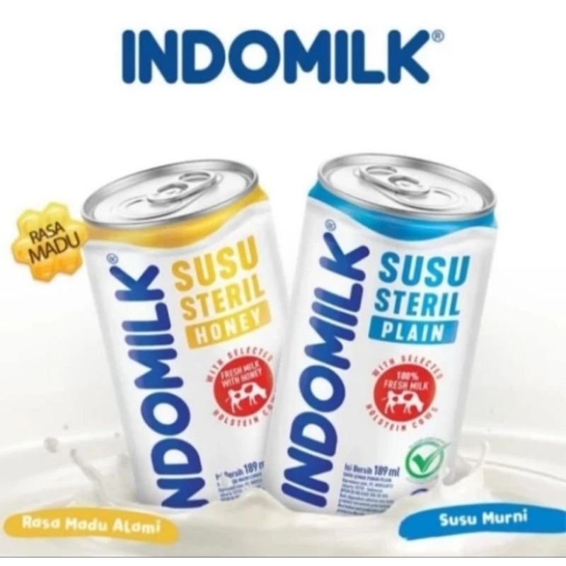 Jual INDOMILK Strerile Milk Susu Steril Plain / Madu 189mL | Shopee ...