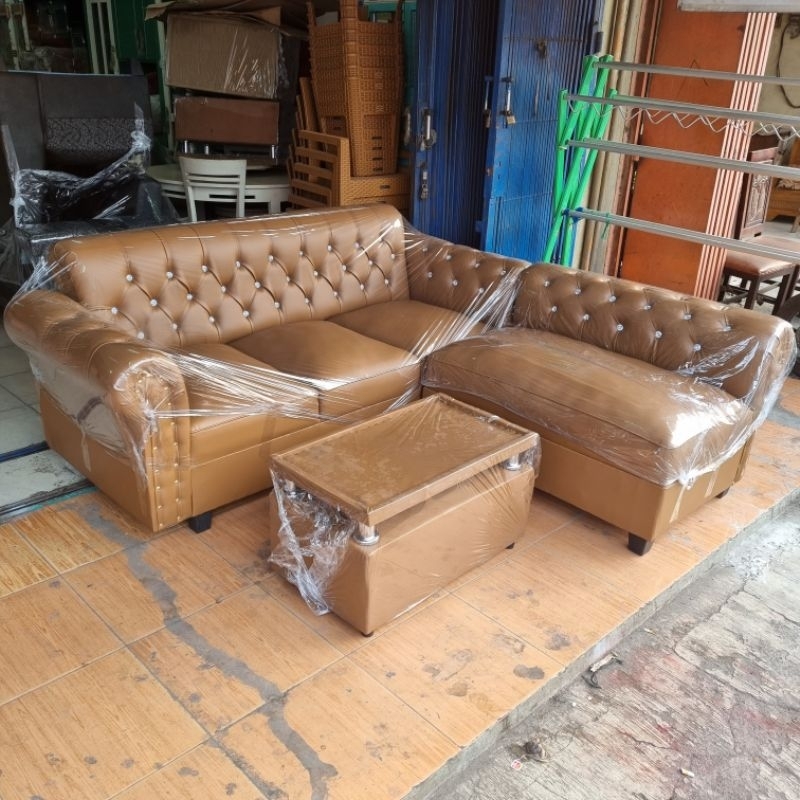 Jual (Free Ongkir) Sofa L Putus Kancing Full Kalep | Shopee Indonesia
