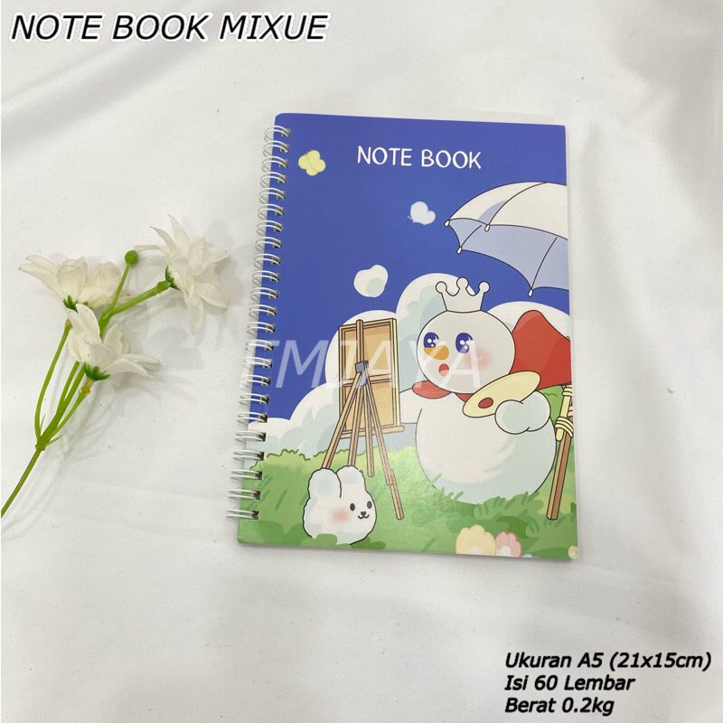 Jual NOTE BOOK MIXUE || NOTEBOOK SPIRAL 60 LEMBAR || BUKU TULIS A5 ...