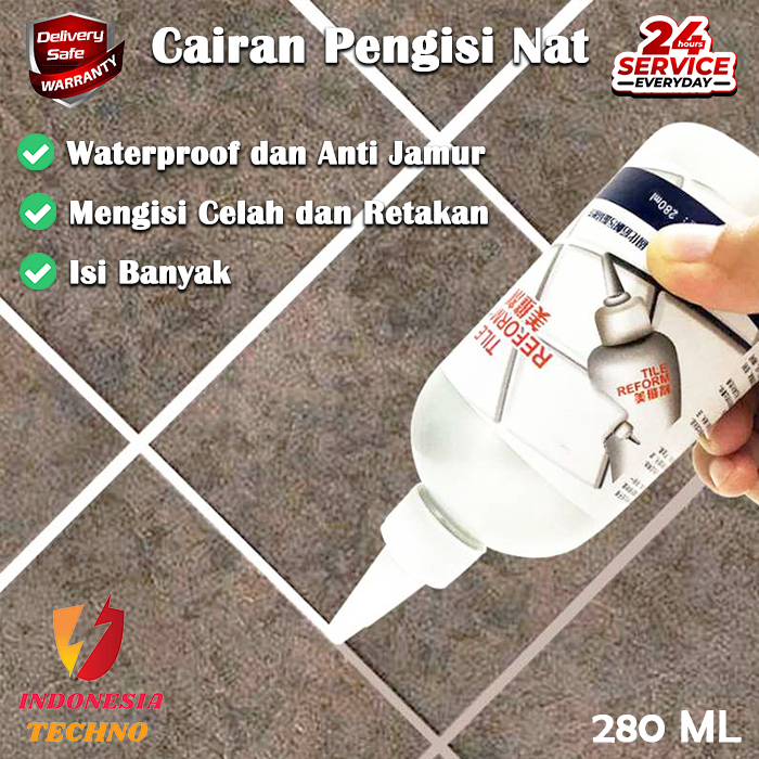 Jual 280ml NAT PENGISI CELAH TAMBAL RETAK SEMEN UBIN KERAMIK WATERPROOF ...
