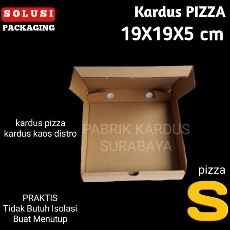 Jual isi 10 pcs KARDUS PIZZA 19X19X5cm tipe S | PIZZA BOX KOTAK BAJU ...