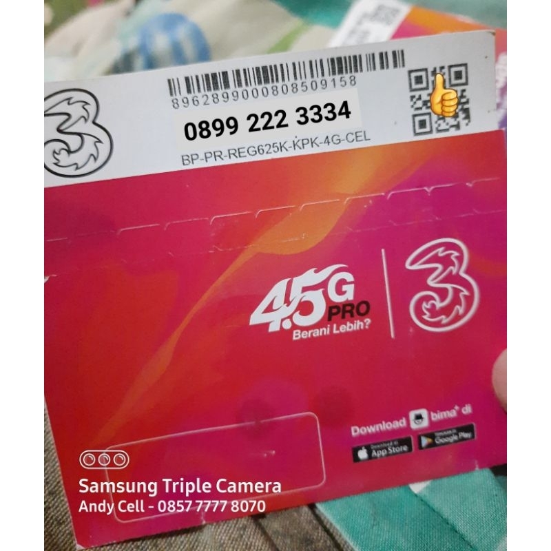 Jual nomor cantik tri 11 digit/nomor cantik tri urut/nomor cantik tri ...