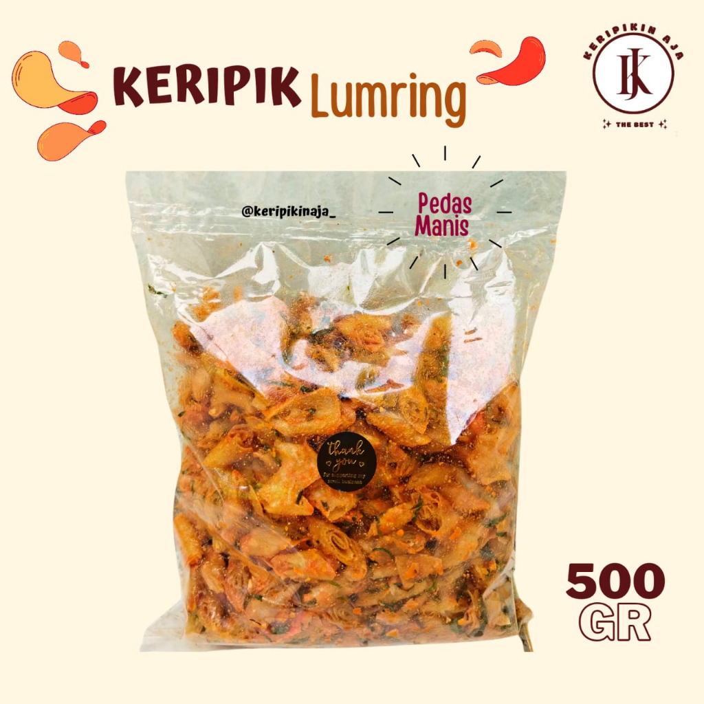 Jual Keripik LUMRING / Lumpia kering balado pedas manis daun jeruk ...