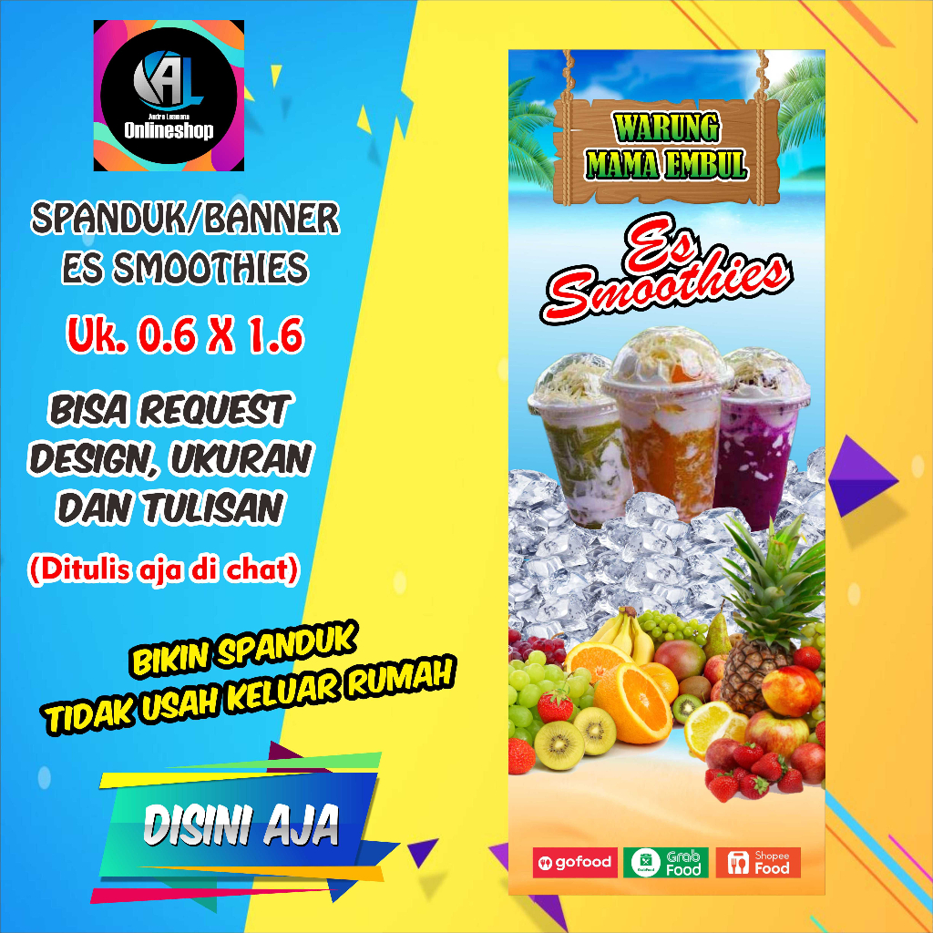 Jual Spanduk Banner Minuman Es Smoothies Viral | Shopee Indonesia