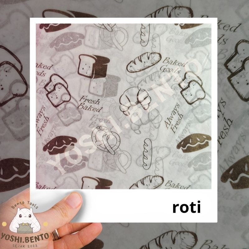 Jual (5 LEMBAR)kertas alas bento BAKING PAPER MOTIF KOREA ANTI GREASE ...