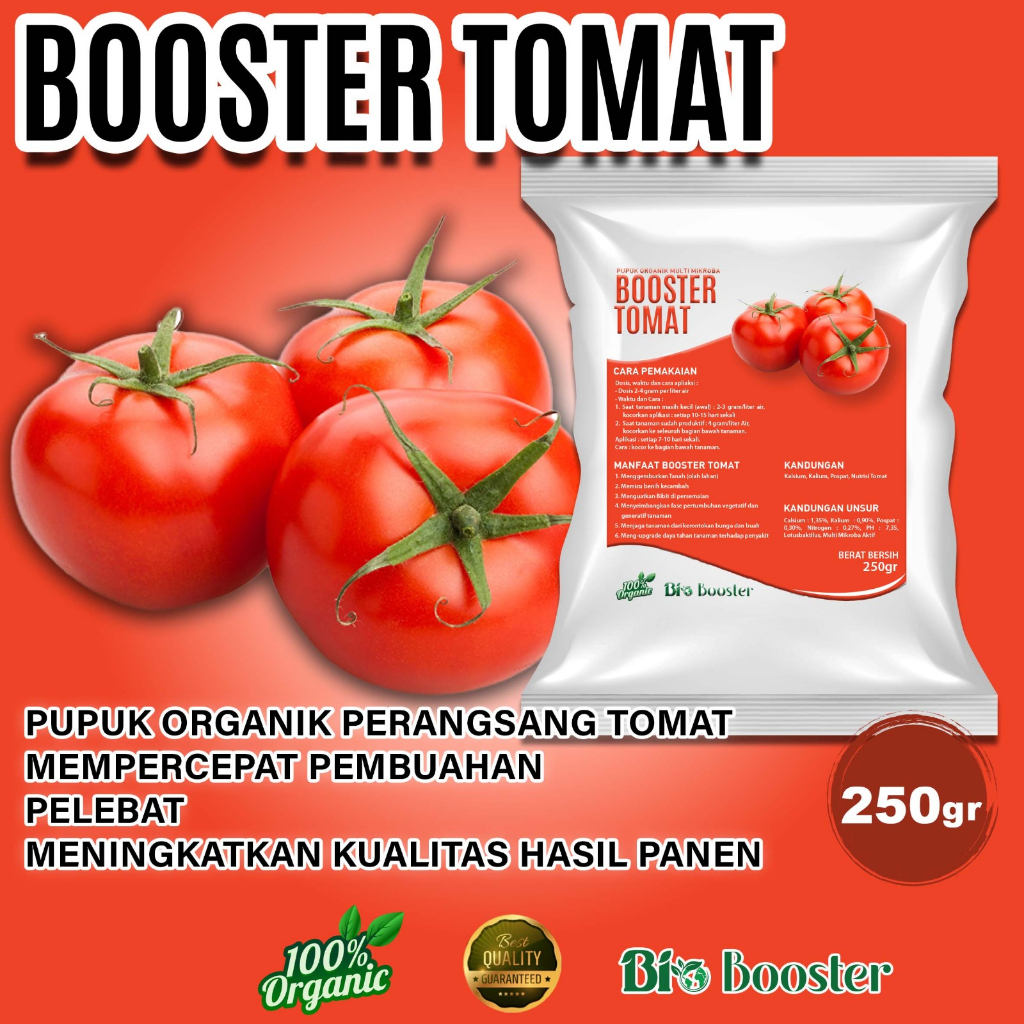 Jual Pupuk Organik Booster Tomat 250gr Percepat berbuah lebat maksimal | Shopee Indonesia