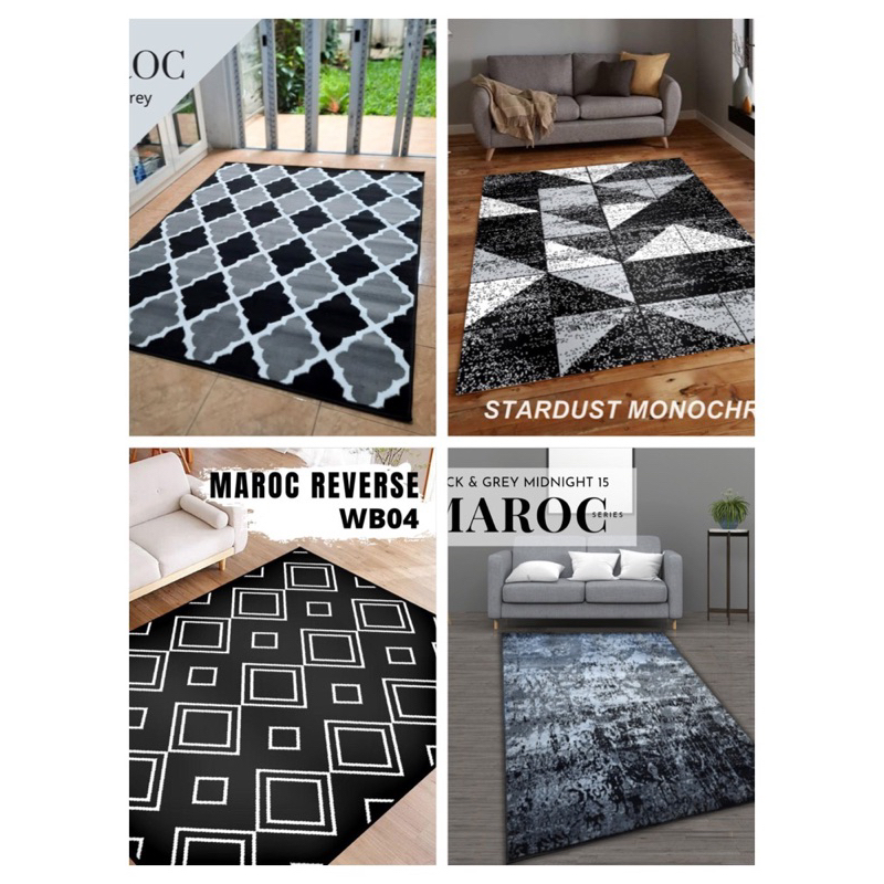 Jual Karpet Minimalis Monokrom 160 x 210 Maroc Stardust Momento ...