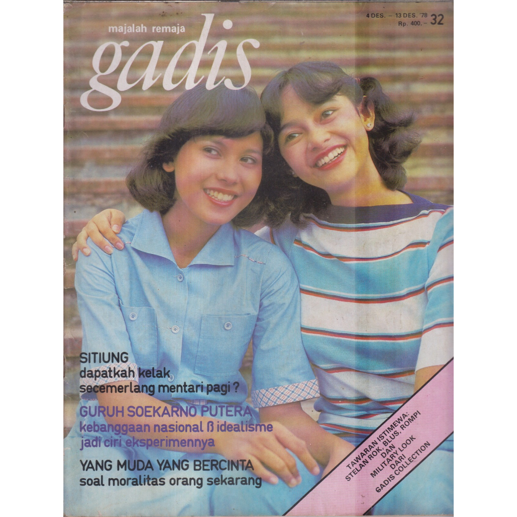 Jual MAJALAH GADIS NO. 32 TH. V 4-13 DESEMBER 1978 INA RININTA | Shopee Indonesia