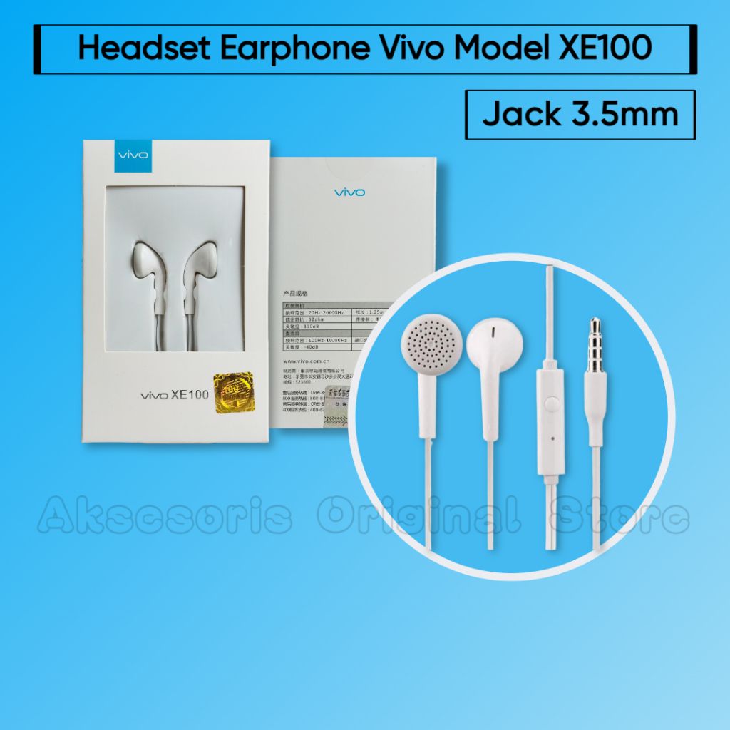 Jual Headset Handsfree Earphone Vivo Y55 Y55s Y66 Y91 Y91c Y21 Y21L ...