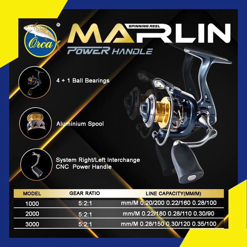 Jual Reel Spinning Orca Marlin | Shopee Indonesia