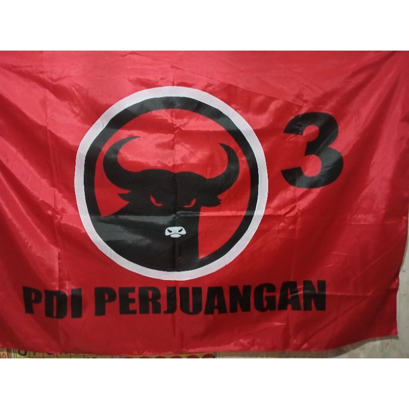 Jual bendera partai pdip ukuran 2x3 meter | Shopee Indonesia