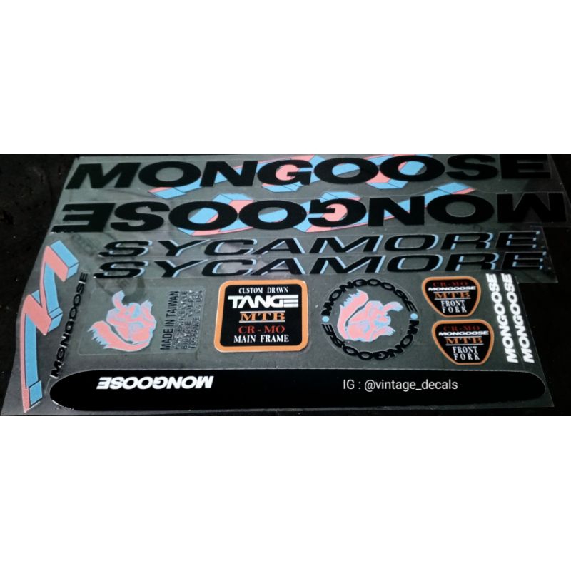 Jual sticker decals replacement mongoose sycamore | Shopee Indonesia