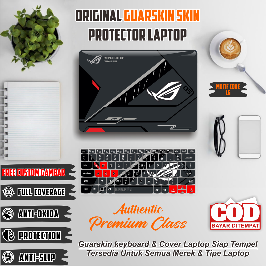 Jual Garskin's Skin Protector Pelindung Cover & Keyboard Laptop Motif ...