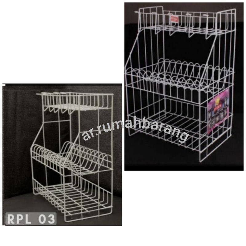 Jual RAK PIRING 3 SUSUN ANTI KARAT RPL 03 - RAK PIRINGBESI SUSUN 3- RAK ...