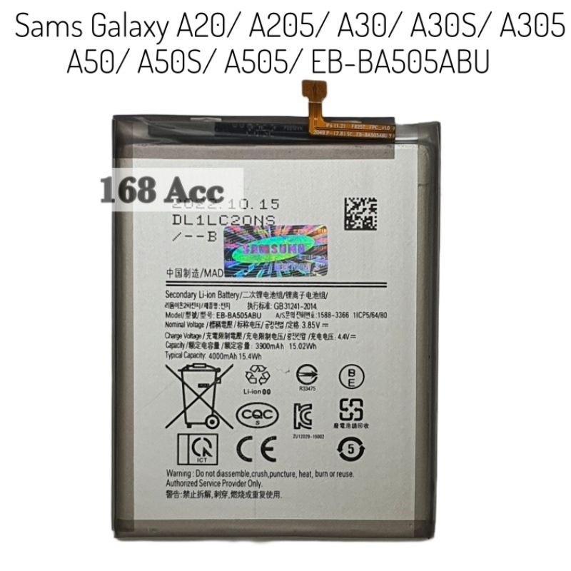 Jual Baterai Batre Original Samsung Galaxy A20 A205 A30 A30S A305 A50 A50S A505 EB-BA505ABU ...
