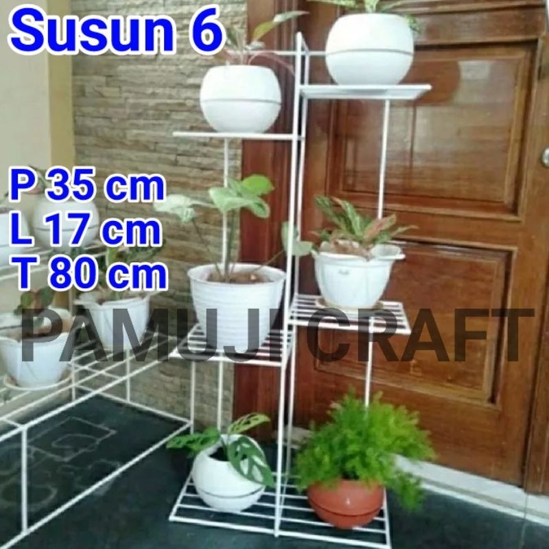 Jual Rak Bunga Susun Tingkat 3 Rak Bunga Susun Besi Standing Pot A6 ...
