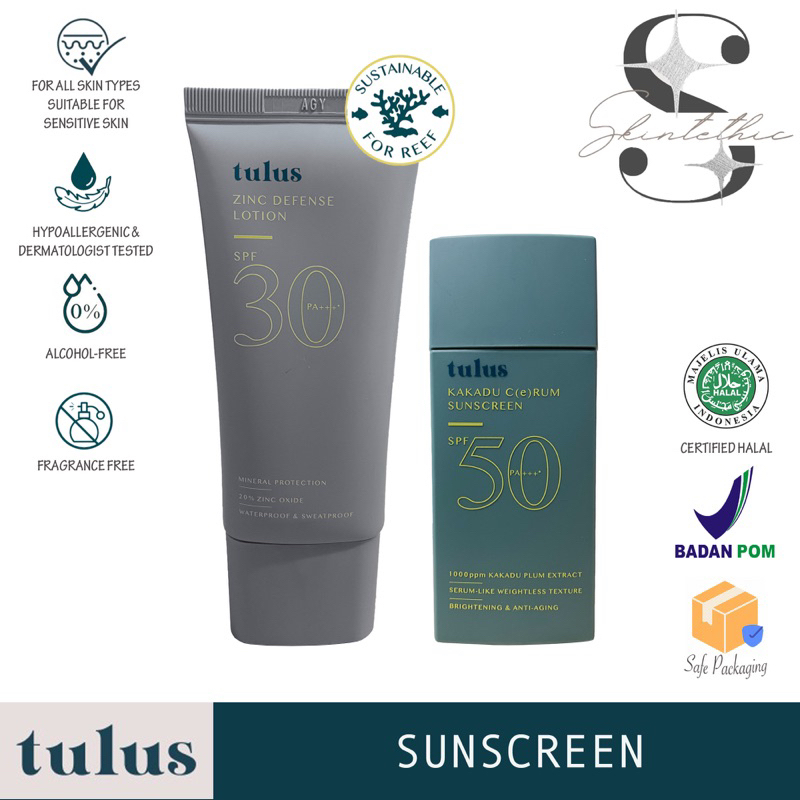 Jual Tulus Kakadu C(e)RUM Sunscreen SPF 50 // Tulus Zinc Defense Lotion ...