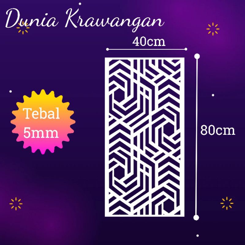 Jual krawangan pvc board/foam board uk 40x80cm tebal 5mm - DK109 | Shopee Indonesia
