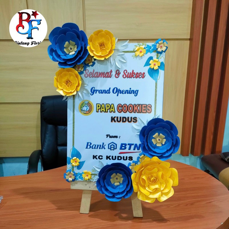 Jual Papan Bunga Kertas / Papan Bunga Mini Untuk Meja / Bunga Papan ...