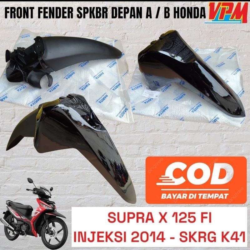 Jual spakbor depan bagian A dan B supra x 125 FI injeksi k41 hitam ...