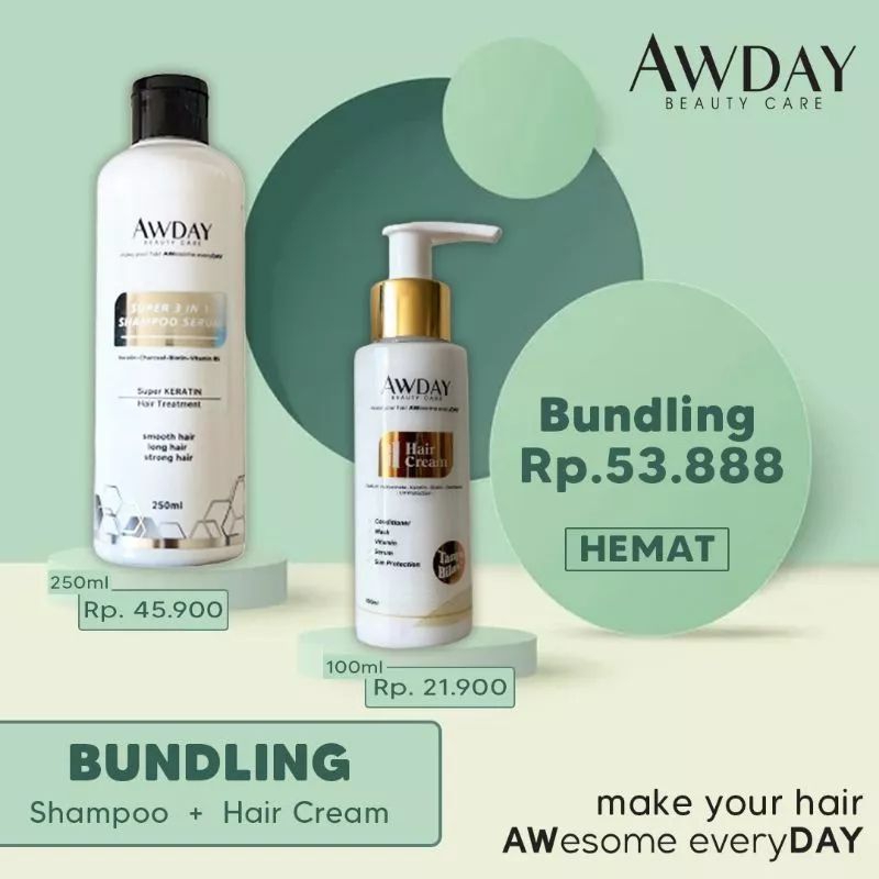 Jual Shampo Keratin Awday 3in1 Pelurus Rambut | Shopee Indonesia
