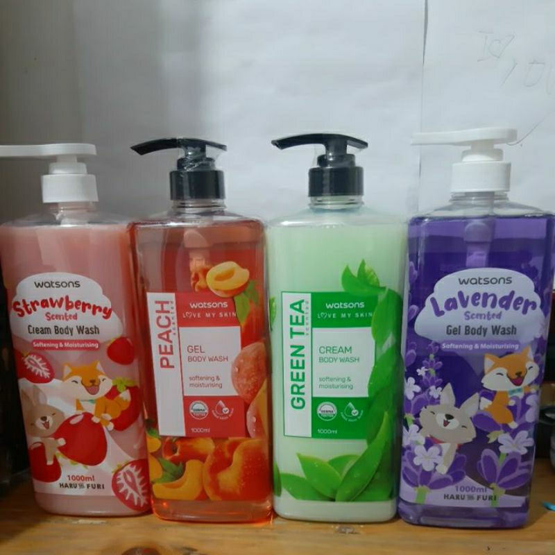 Jual Watson Sabun Cair Murah Botol Pump 1 liter 1000 ml Body Wash Sabun ...