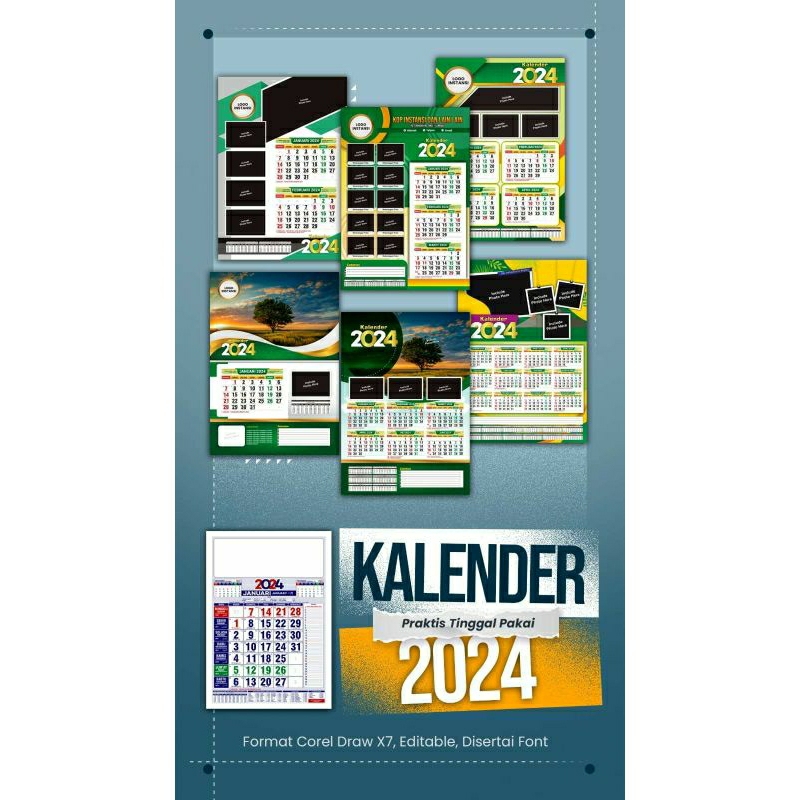 Jual KALENDER CUSTOM 3 BULANAN (ISI 4 LEMBAR) | Shopee Indonesia
