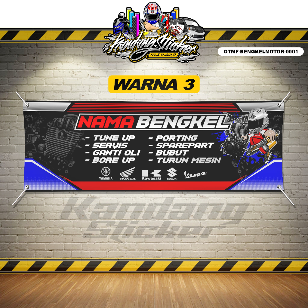 Jual SPANDUK BENGKEL MOTOR OTMF-BENGKELMOTOR-0001 BANNER RACING BALIHO ...