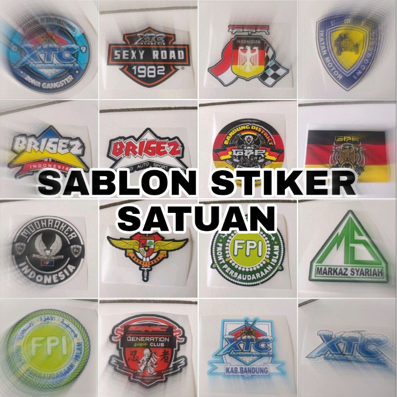 Jual STIKER SABLON SATUAN 7CM | Shopee Indonesia