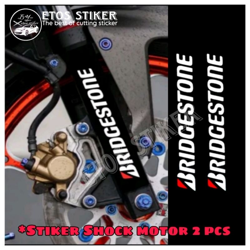 Jual Stiker Shock Motor Bridgestone 2 pcs Sticker Cutting motor Custom ...