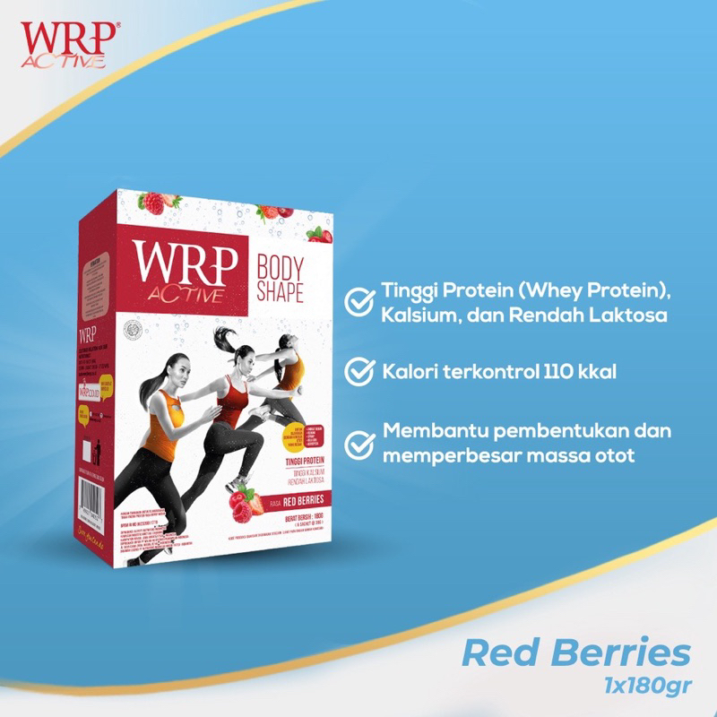 Jual Wrp Body Shape Minuman Tinggi Protein&Tinggi Kalsium Rasa Red ...