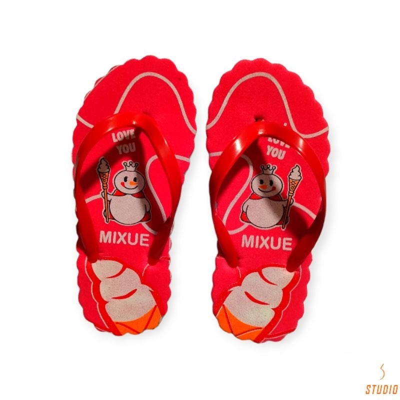 Jual sandal jepit anak sandal karakter mixue brb01 | Shopee Indonesia