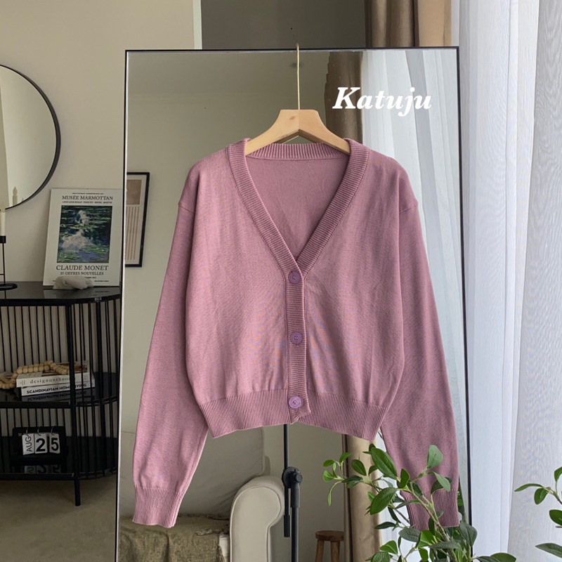 Jual Cardigan Rajut Crop Inara | Shopee Indonesia