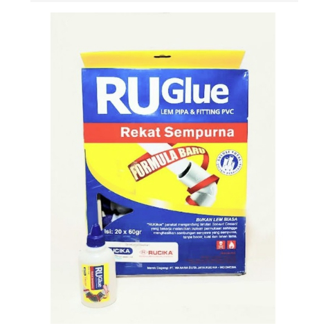 Jual Lem Pipa PVC Ruglue dari Rucika kemasan Botol 60gr Asli 100% ...