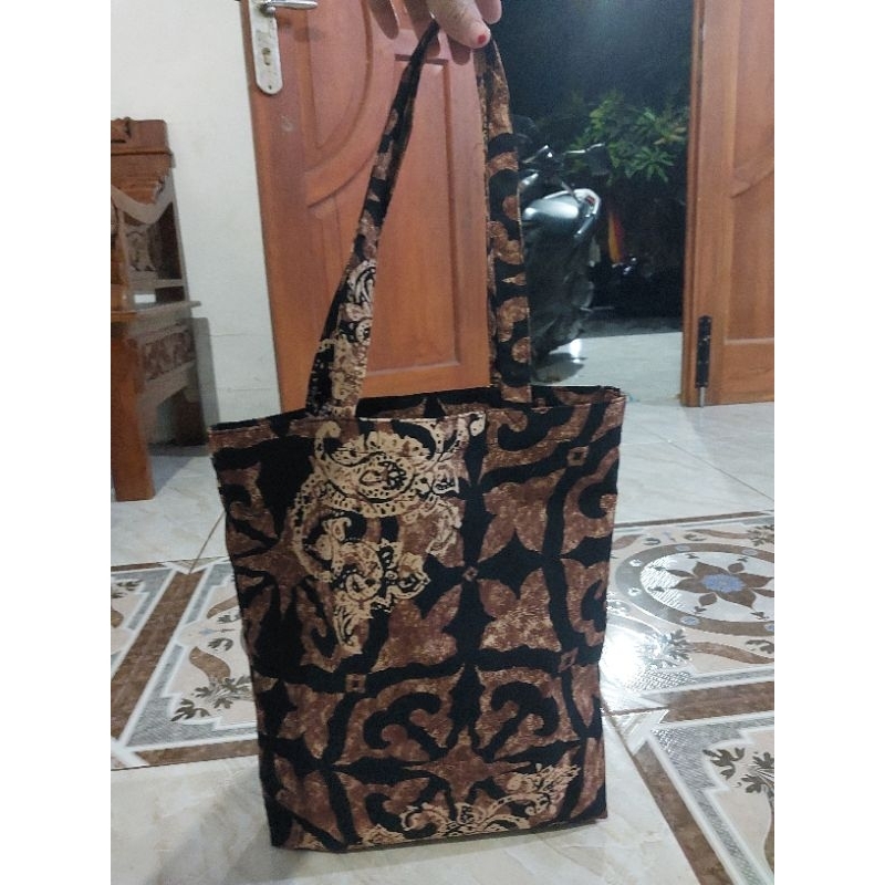 Jual tote bag batik / tas blanja kain batik / tas souvenir | Shopee ...