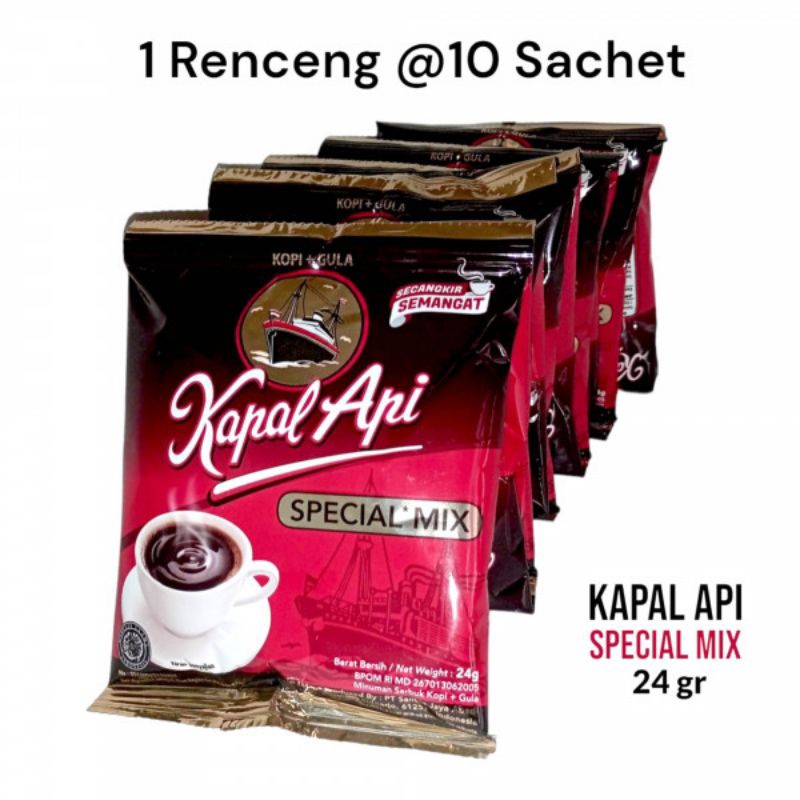 Jual kapal api special mix 1 renceng isi 10 sachet 24gr | Shopee Indonesia
