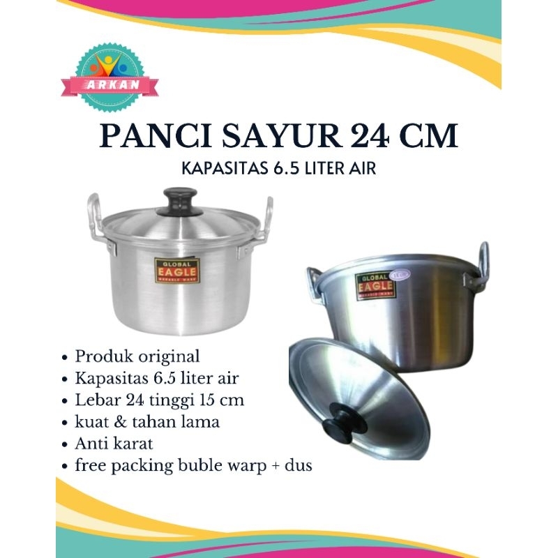 Jual Panci Rebus Air Alumunium Global Eagle 24 Cm | Shopee Indonesia