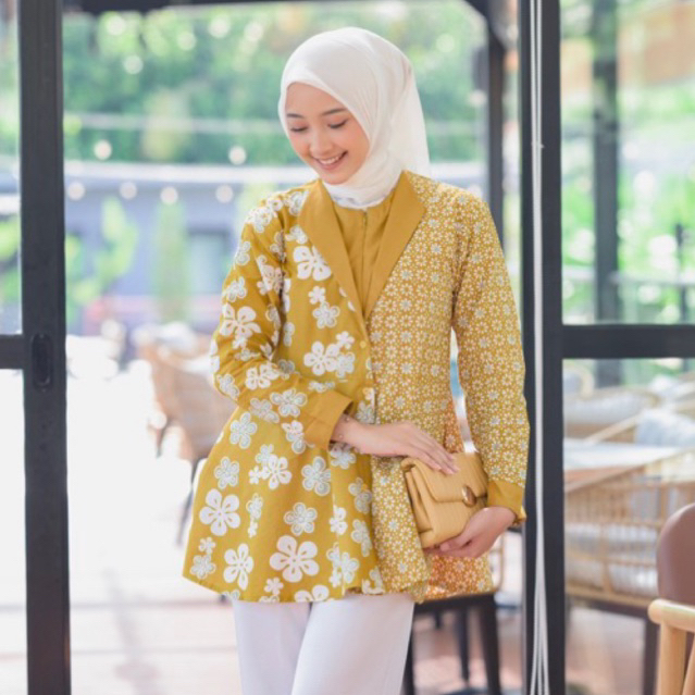 Jual BATIK WANITA FIRLY BLOUSE BATIK CANTIK BATIK KANTOR BATIK COUPLE ...