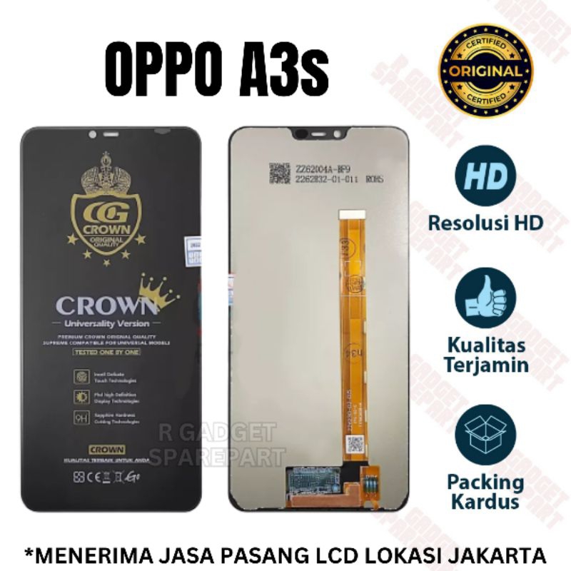 Jual LCD TOUCHSCREEN OPPO A3S CROWN QUALITY ORIGINAL MEETOO LCD FULLSET ...