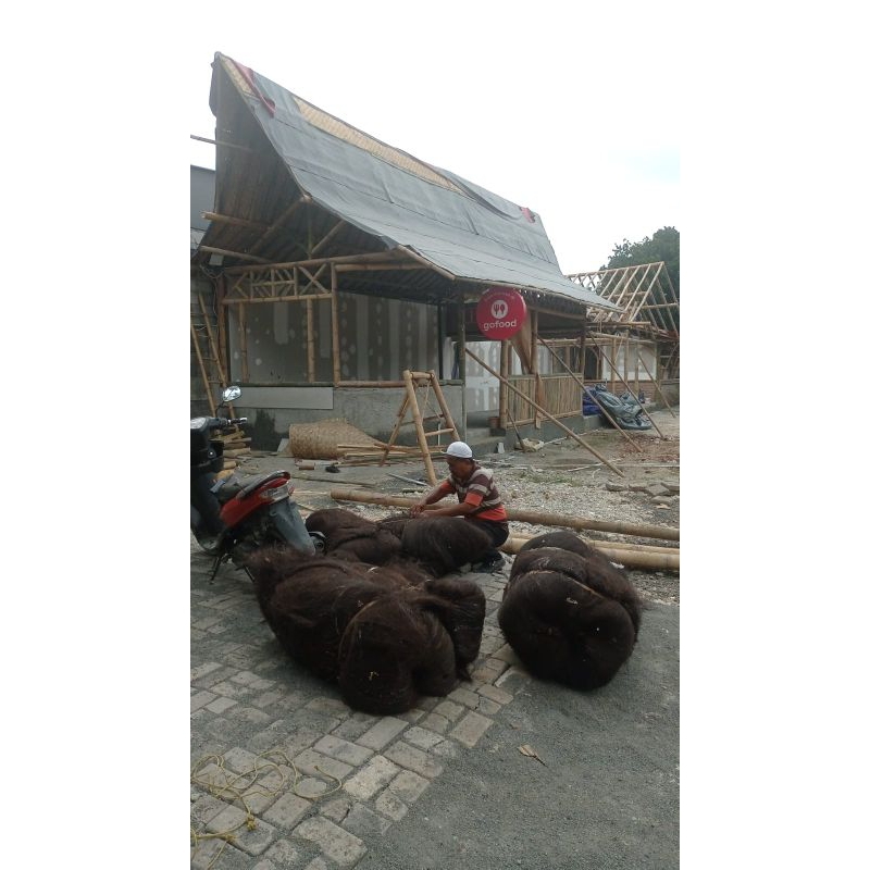 Jual atap ijuk (ijuk kakaban) atap saung bambu/kg | Shopee Indonesia