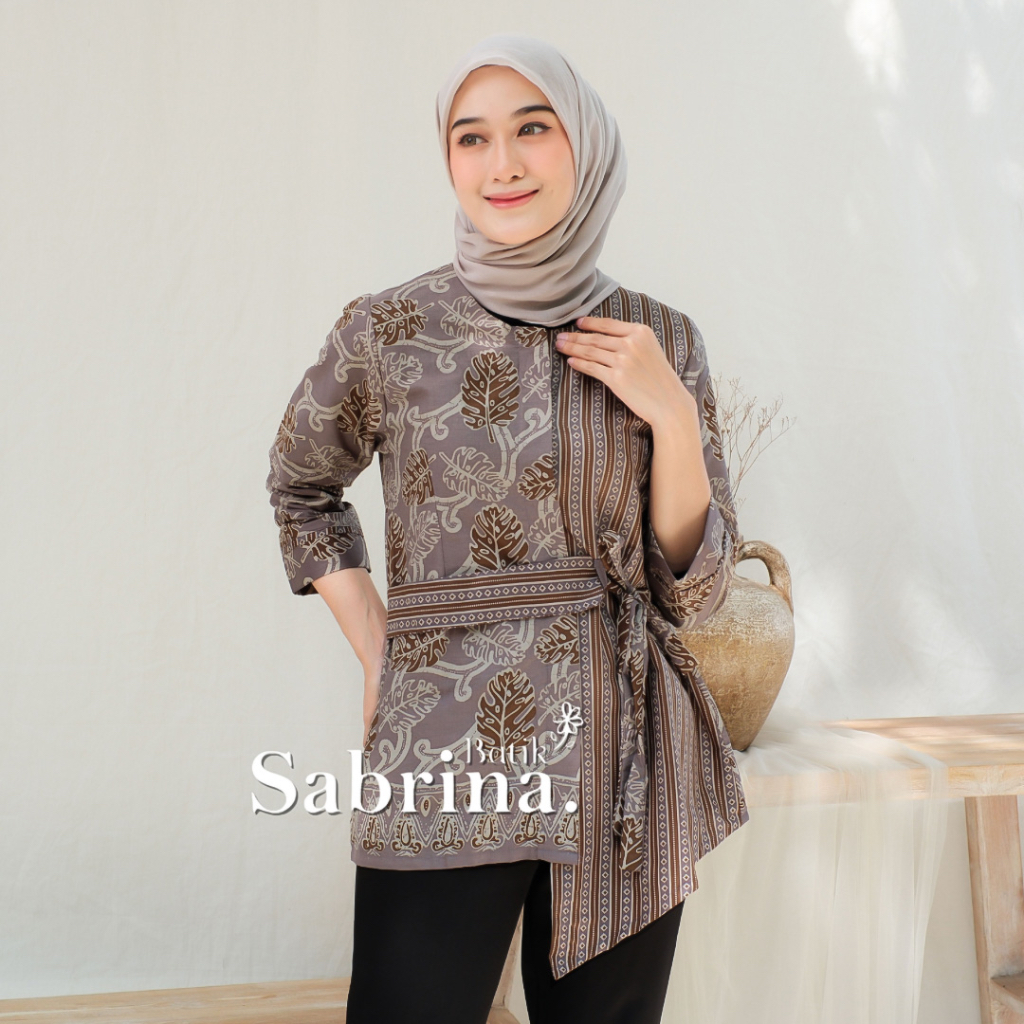 Jual Batik Sabrina Baju Batik Wanita Modern Atasan Blouse Batik Kerja ...