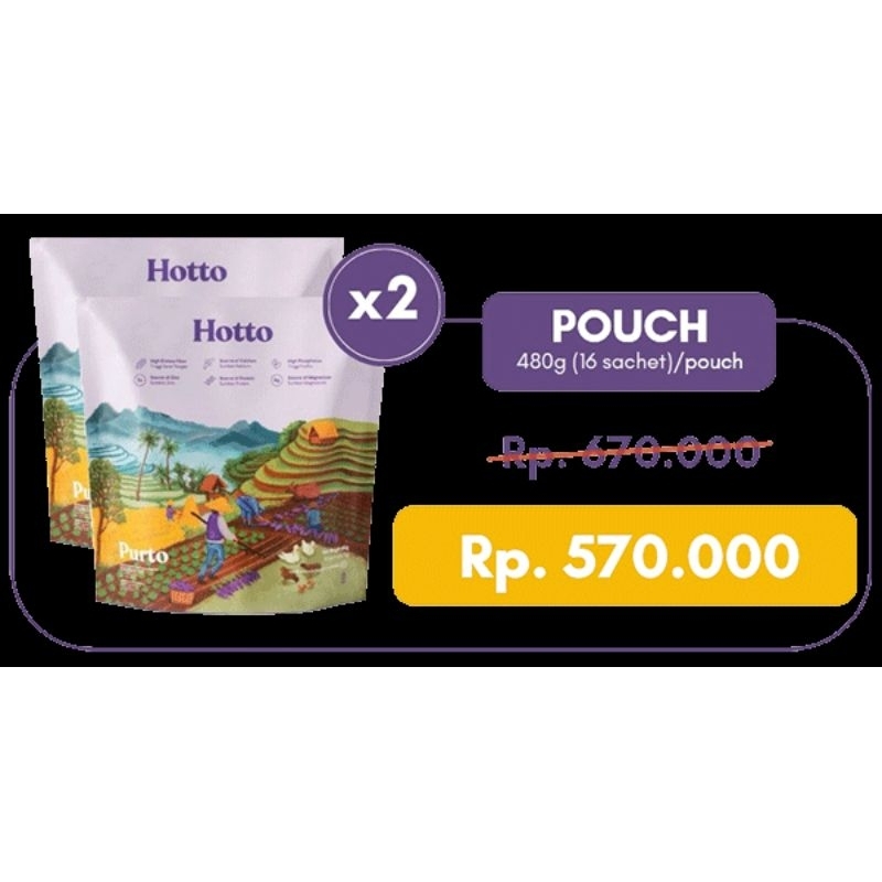 Jual Hotto Purto Multigrain 2 Pouch | Shopee Indonesia