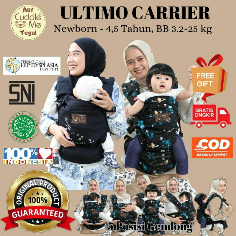 Jual Ultimo Carrier Cuddle Me/ Gendongan m shape+hipseat/ Bisa dipake ...