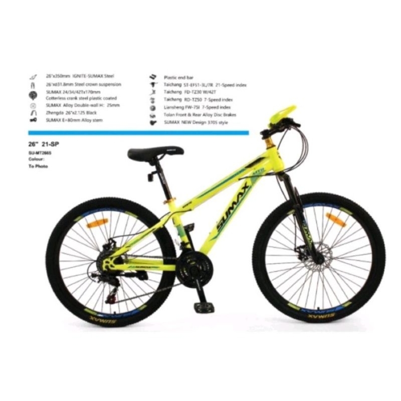 Jual sepeda gunung atlantis sumax steel ukuran 26 sepeda murah mtb ...