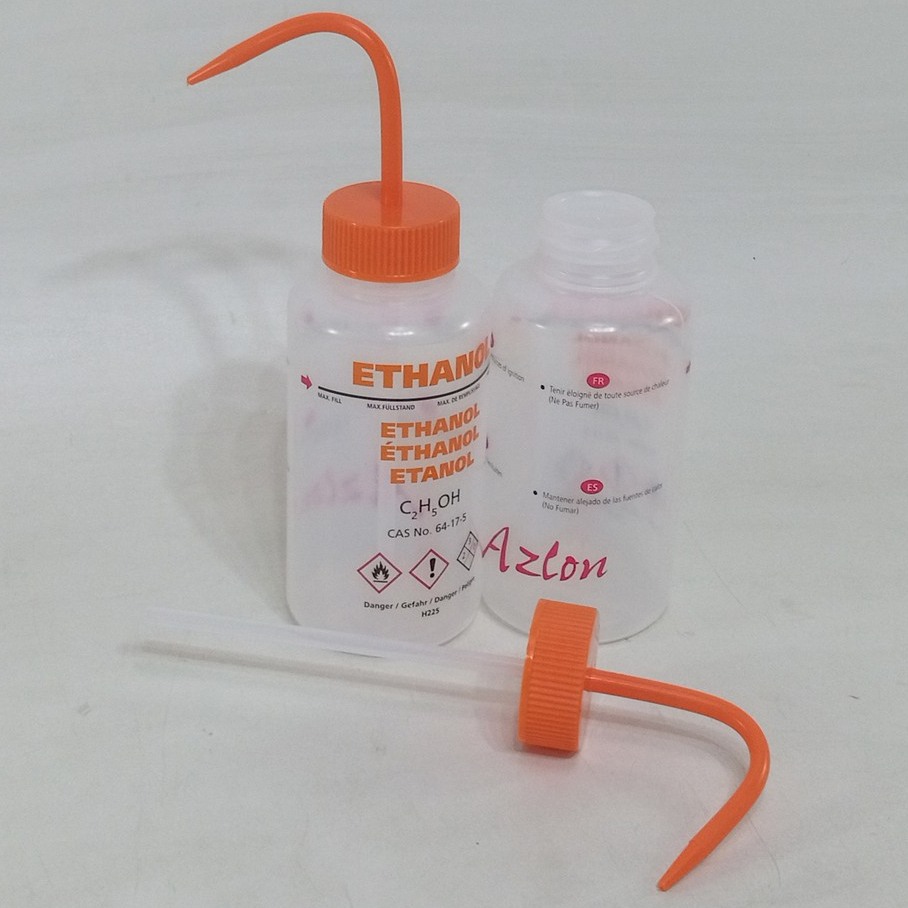 Jual AZLON | WASH BOTTLE 500mL ETHANOL. Botol bilas. Botol cuci. Safety ...