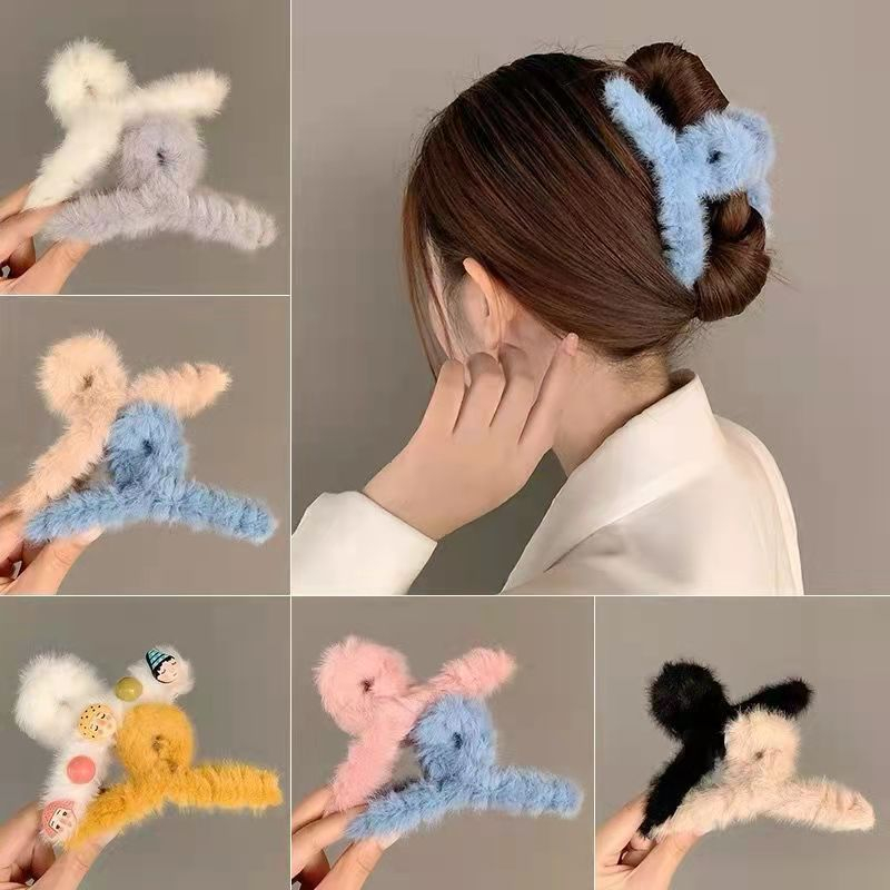 Jual 11CM - Jepitan Rambut Salon Korea Bulu Premium / Jedai Salon Model ...